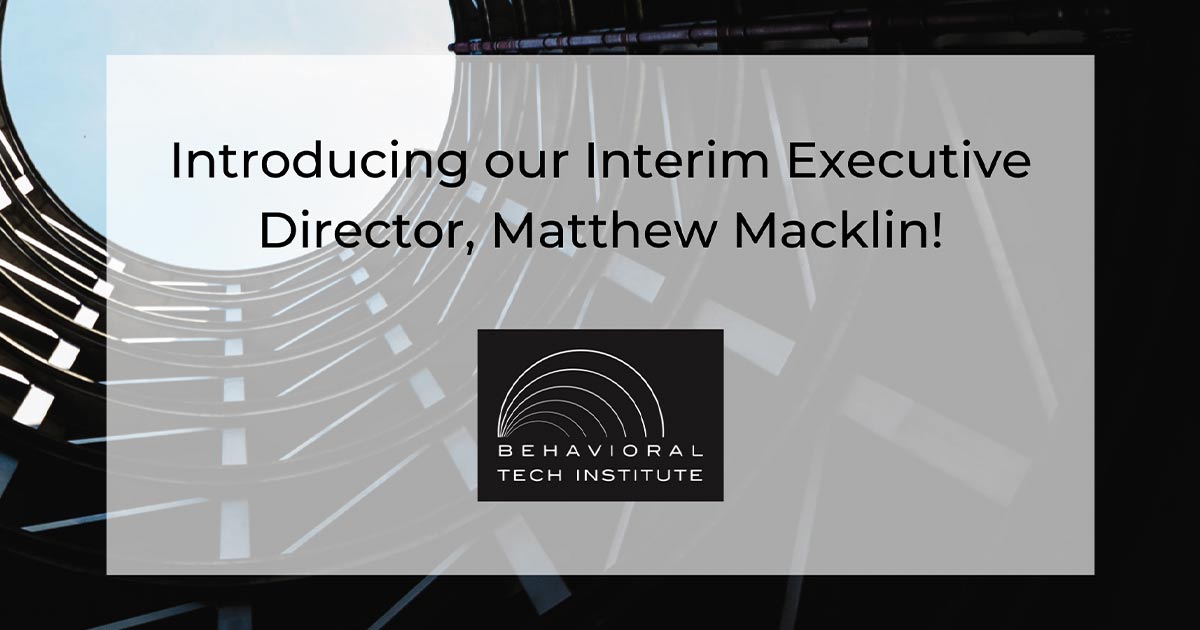 Introducing our Interim Executive Director, Matthew Macklin ...