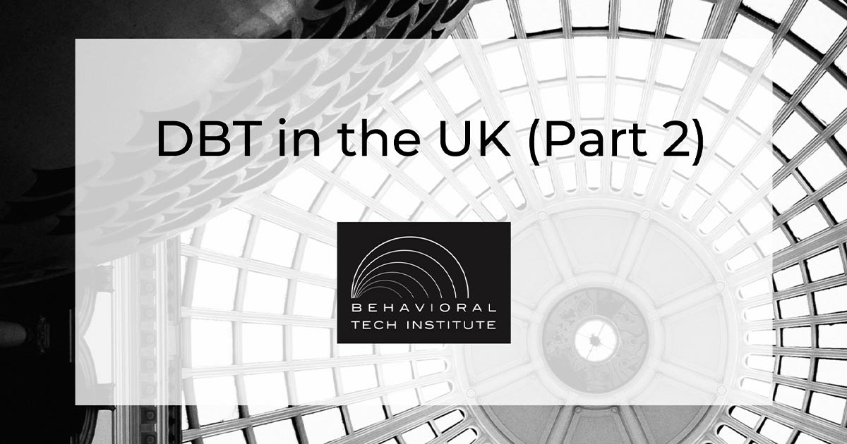 DBT in the UK (Part 2) - Behavorial Tech Institute