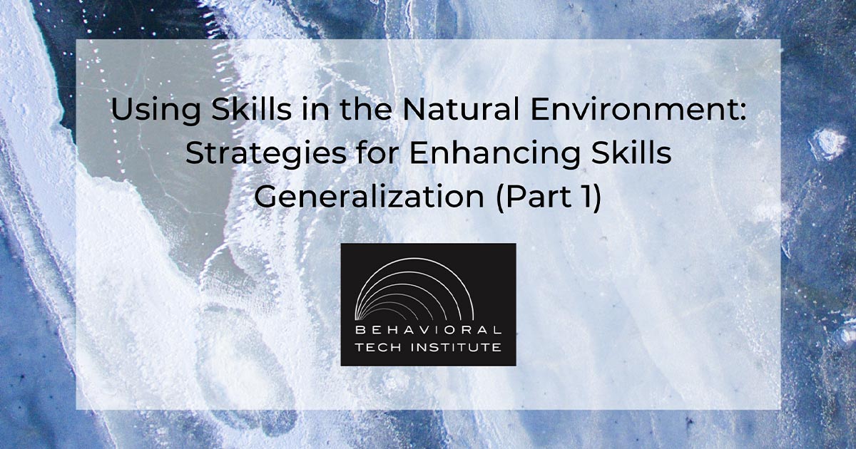 Using Skills in the Natural Environment: Strategies for Enhancing ...