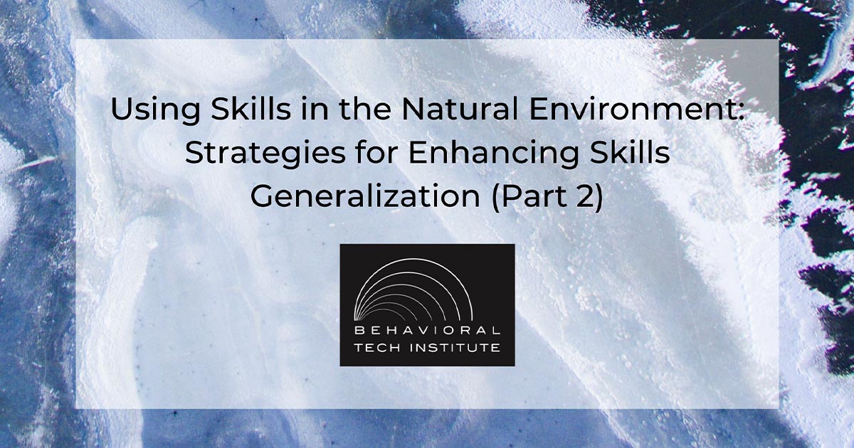 Using Skills in the Natural Environment: Strategies for Enhancing ...